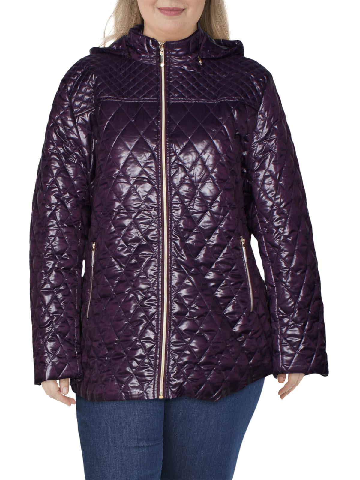 White Mark Womens Plus Cold Weather Lightweight Quilted Coat - Walmart.com