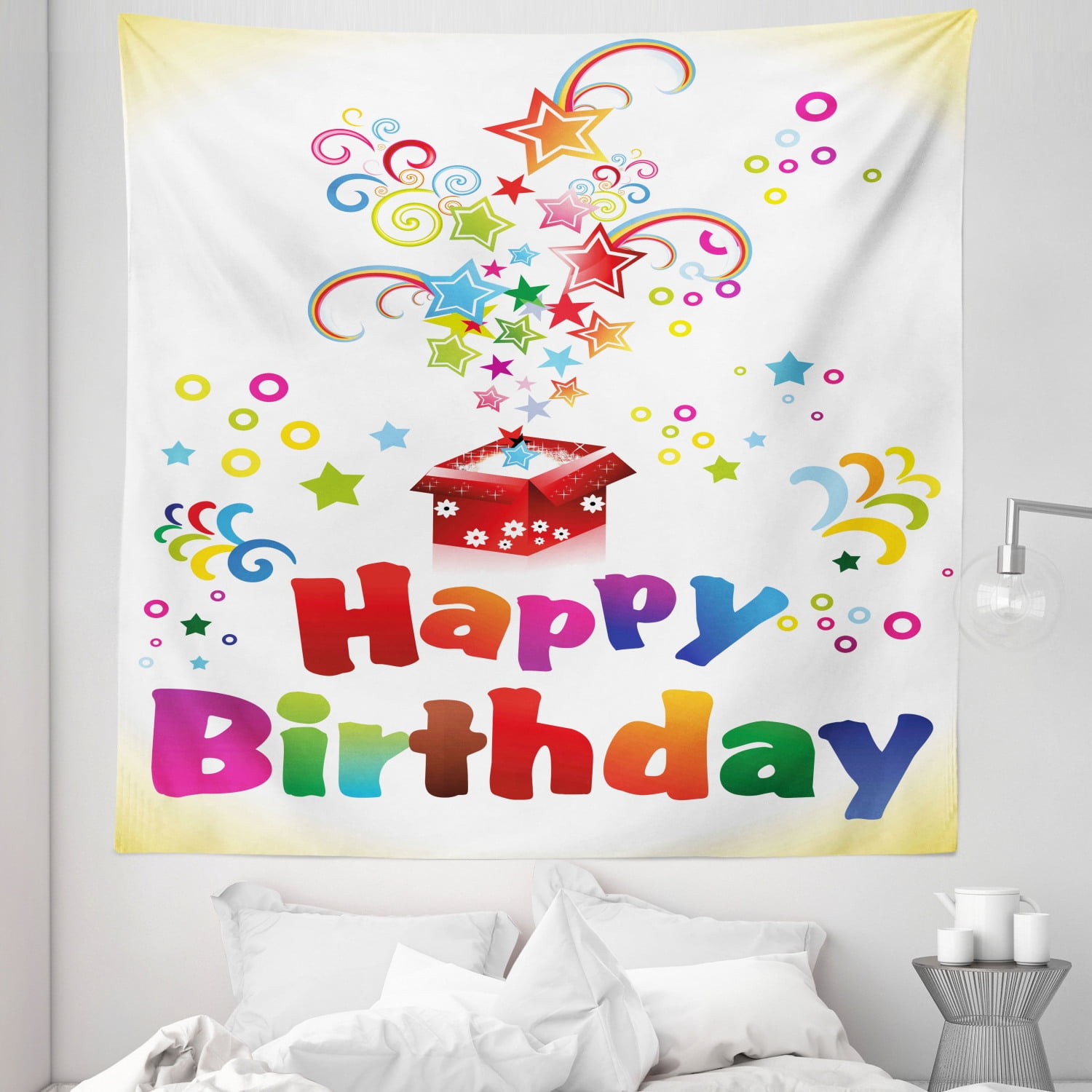 Birthday Tapestry, Stars Swirls Spirals and Circles Coming out of ...