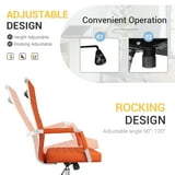 Furmax Ergonomic Office Chair, Mid-Back PU Leather, Adjustable Swivel ...