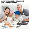 Lumikrypt 16 Piece Magnetic Measuring Cups and Spoons Set, Stainless ...