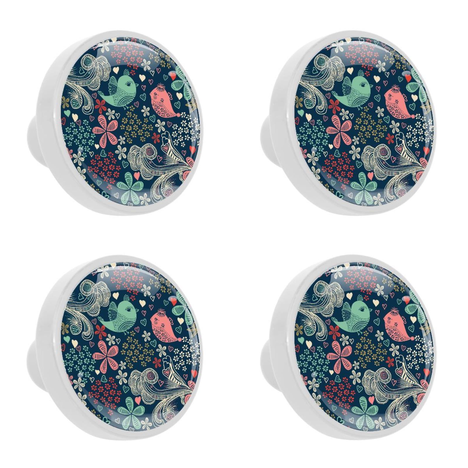 4 Pcs Bird Pattern Knobs for Kitchen Cabinet Cupboard Dresser Bookcase ...