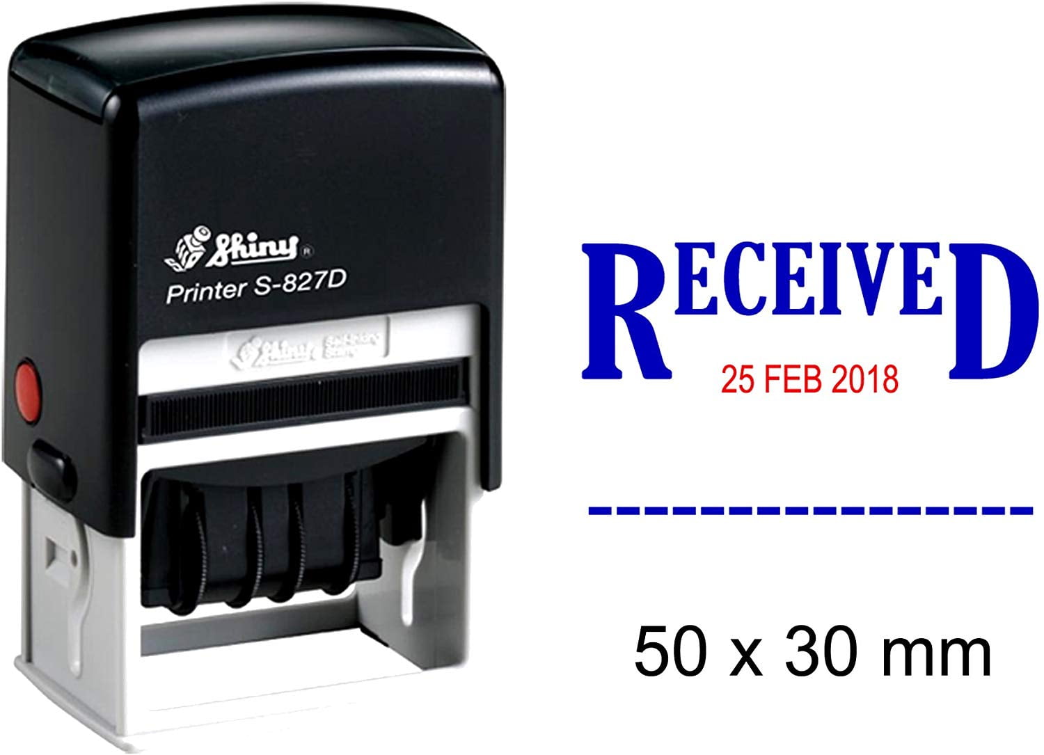 Self Inking Shiny Date Stamper With Received Text Ofiice Stationery ...