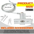Garage Door Emergencies Disconnect Stainless Steel Lock with 100cm ...