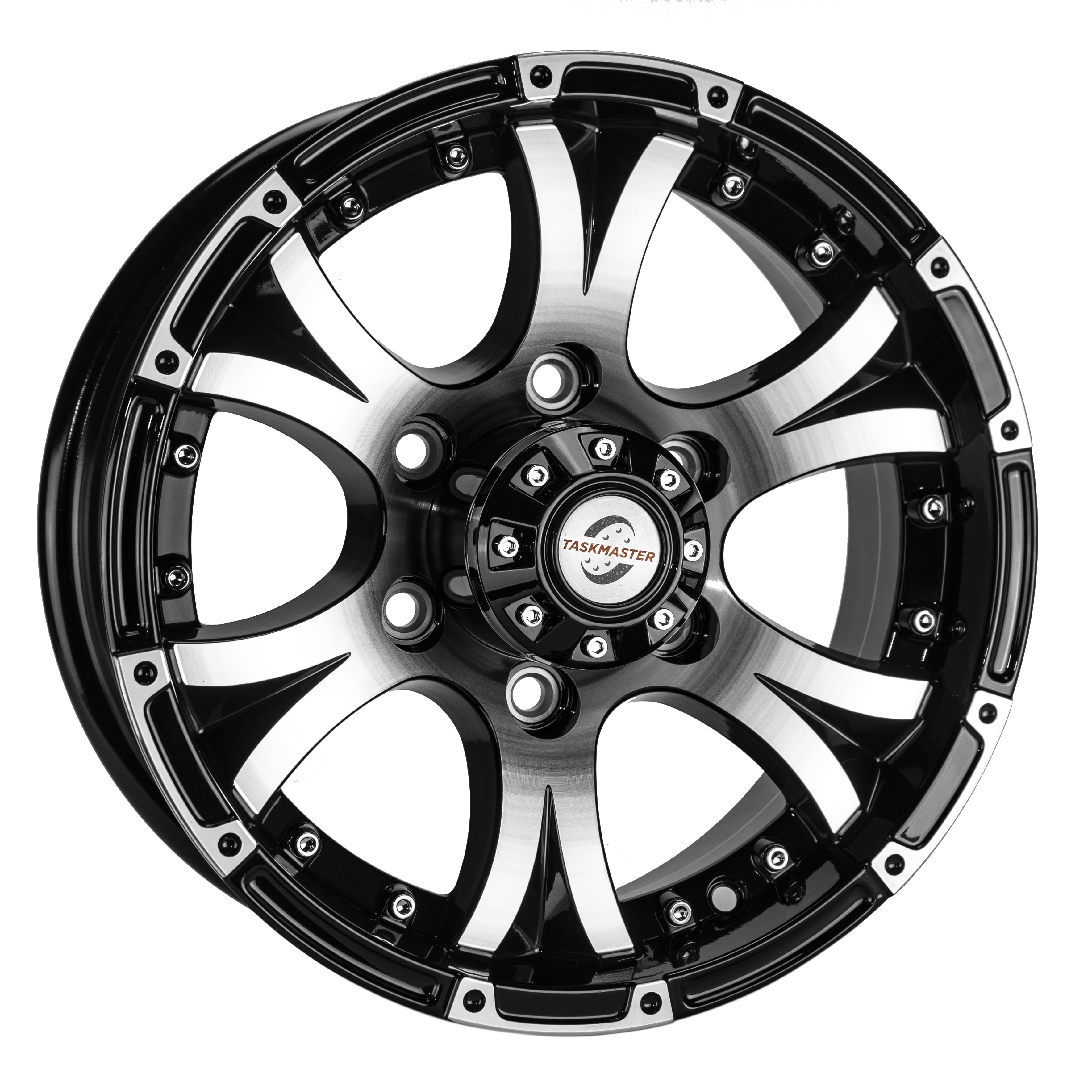 Viking Series Machined Lip and Face Gloss Black Aluminum Trailer Wheel ...