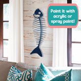JennyGems Bonefish Wall Art, Weatherproof Paintable PVC Nautical Fish ...