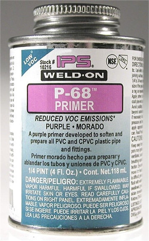 Weld-On P-68 Purple Primer For CPVC/PVC 4 oz. - Walmart.com