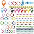 1box DIY Jewelry Making Finding Kit Including Iron Bead Tips Curb Chain ...