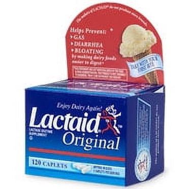 Lactaid Original Strength Lactose Intolerance Relief Caplets, 120 ct ...
