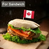 200 Pieces Canada Flag Toothpicks, Small Food Cup Cake Topper for ...