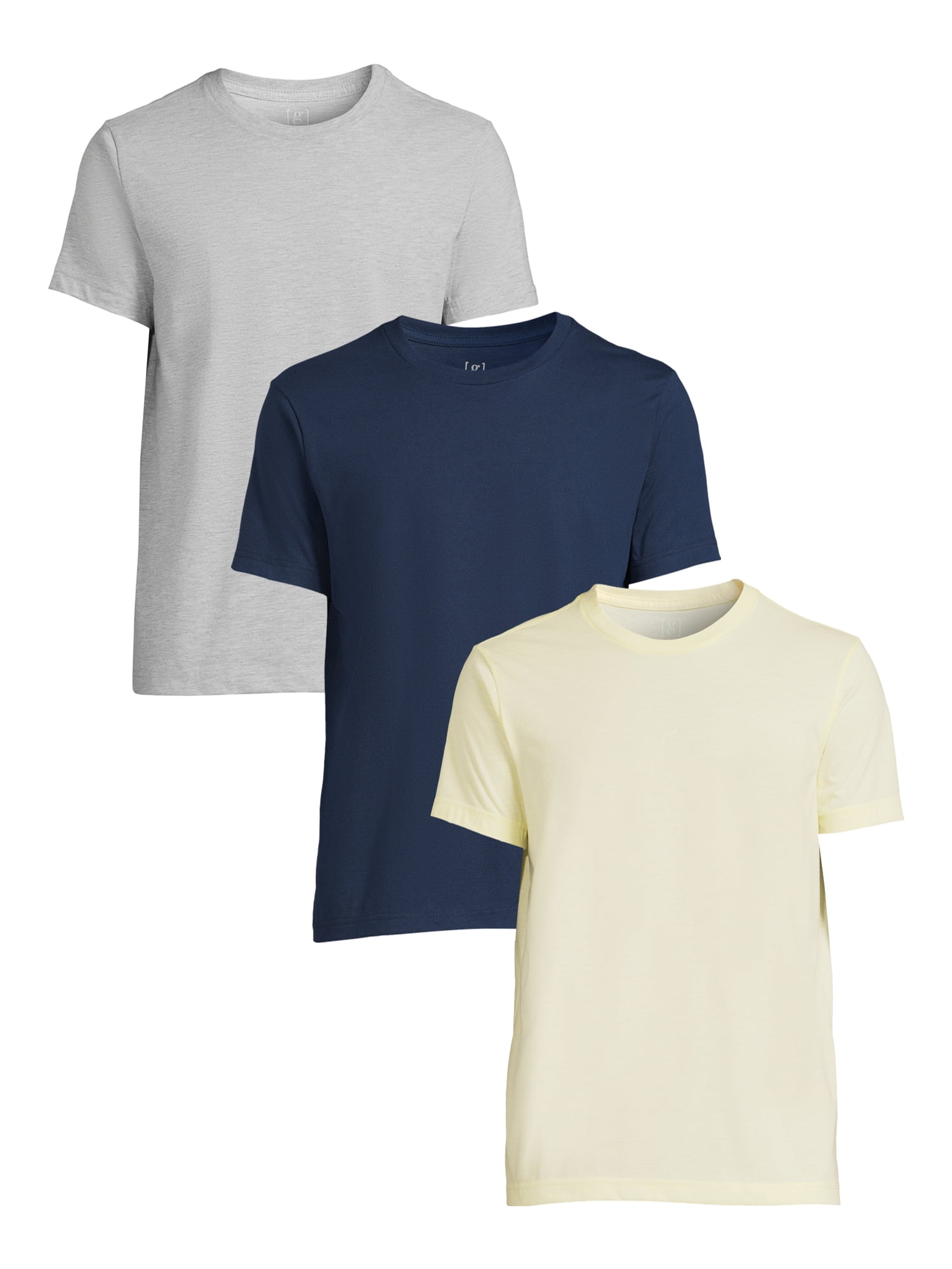 George Men's Crewneck Tees with Short Sleeves, 3-Pack - Walmart.com