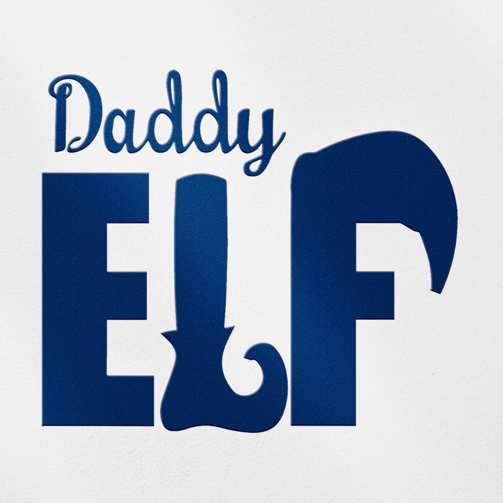 Transparent Decal Stickers Of Daddy Elf (Navy Blue) Premium Waterproof ...