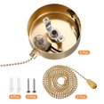 2 Pack Pull Chain Switch French Gold AC 125/250V On/Off Ceiling Fan ...