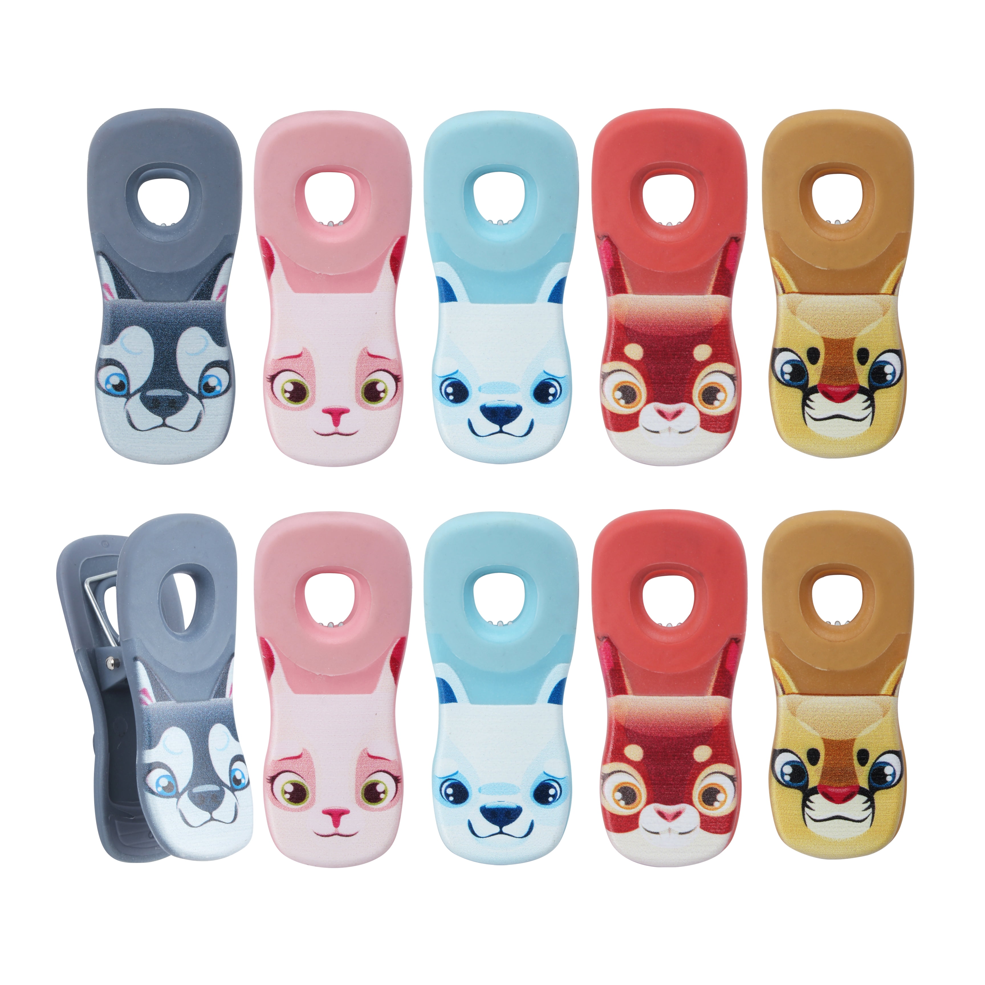 Cook with Color Cute Magnetic Bag Clips, 10 Piece Set of Chip Clips ...