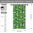 Alien and Pizza Bright Green Pattern Blackout Curtains,Triple Weaved ...