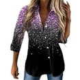 Long Sleeve T Shirts For Women Summer Fine Glitter 3d Print Large Size