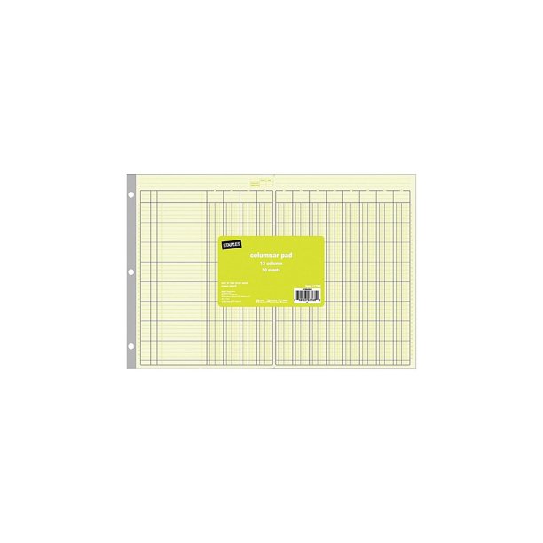 Staples Columnar Book 50 Pages Green (217885) - Walmart.com