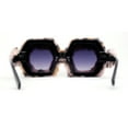 Super Funky Masquerade Fur Jewel Brooch Octagon Plastic Sunglasses Pink ...