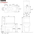 HOROW High Efficiency Compact One-Piece Toilet with Dual Flush, UF Seat ...