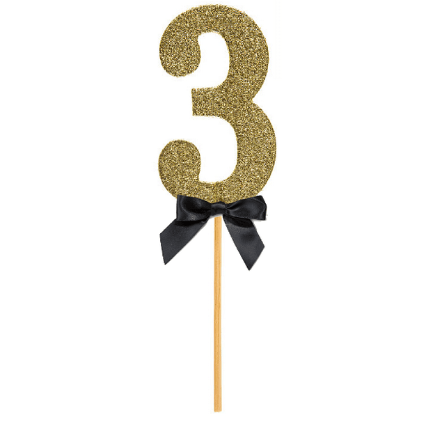 Glitter Elegant Cake Decoration Cake Topper - Number 2 - Walmart.com ...