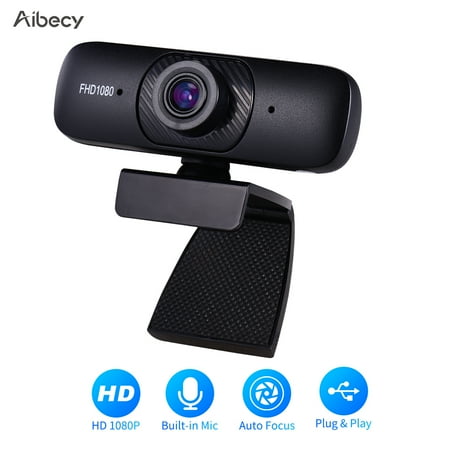 Aibecy Full HD 1080P Webcam Built-in Microphone Auto Focus USB Computer ...