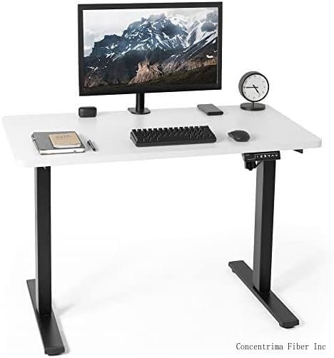 Electric Height Adjustable 43 X 24 Inch Memory Stand Up Desk, White ...