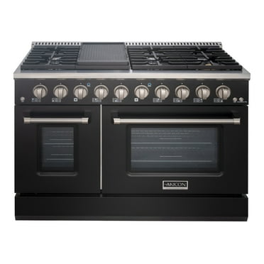 ZLINE 48" Professional 7 Burner Oven Range w/ Cast Iron Grill ...