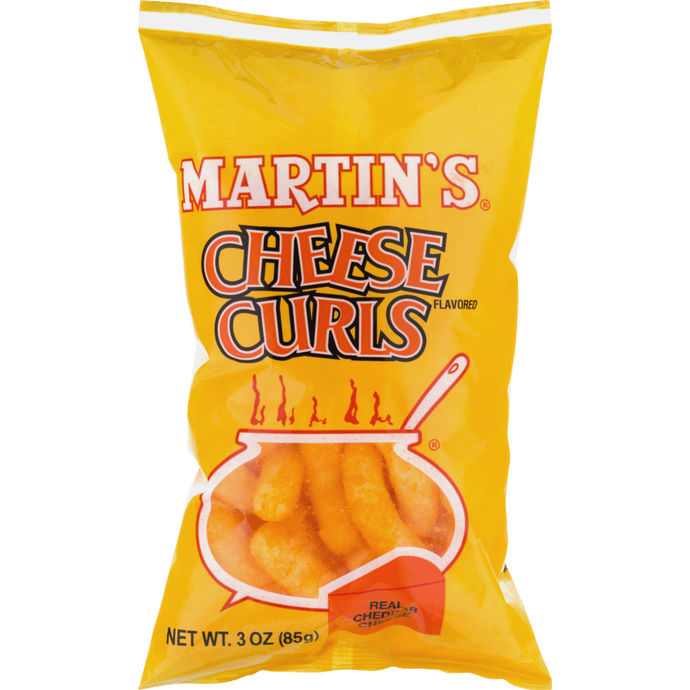 Martin's Cheddar Cheese Curls 3 oz. Bag (8 Bags) - Walmart.com ...