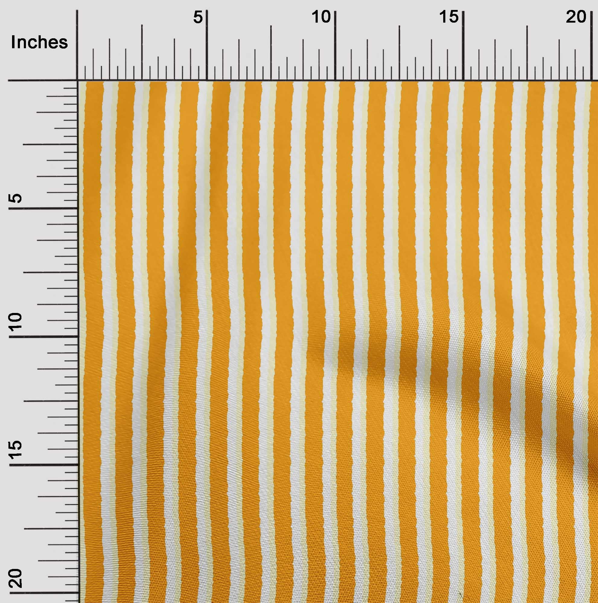 oneOone Cotton Poplin Fabric Stripe Block Printed Fabric 1 Yard 42 Inch ...