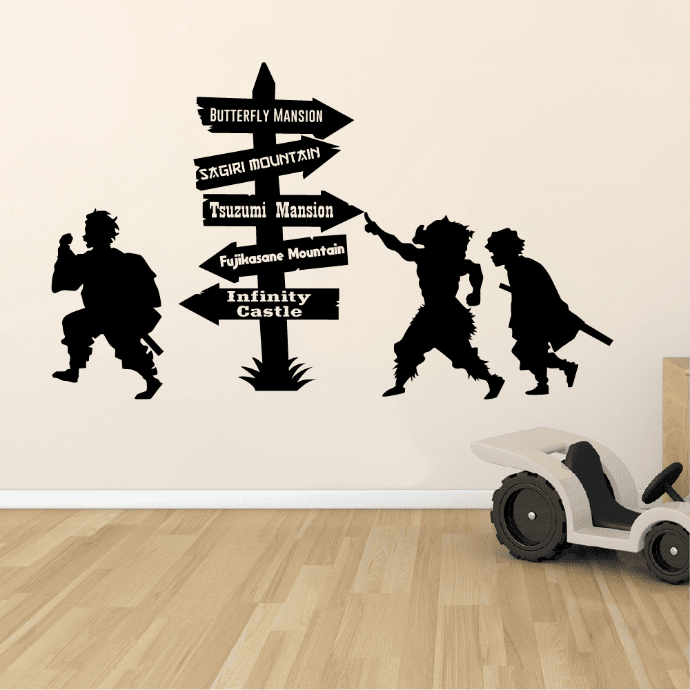 Demon Slayer Sagiri Pathway Signage Cartoons Cartoon Wall Sticker Art ...