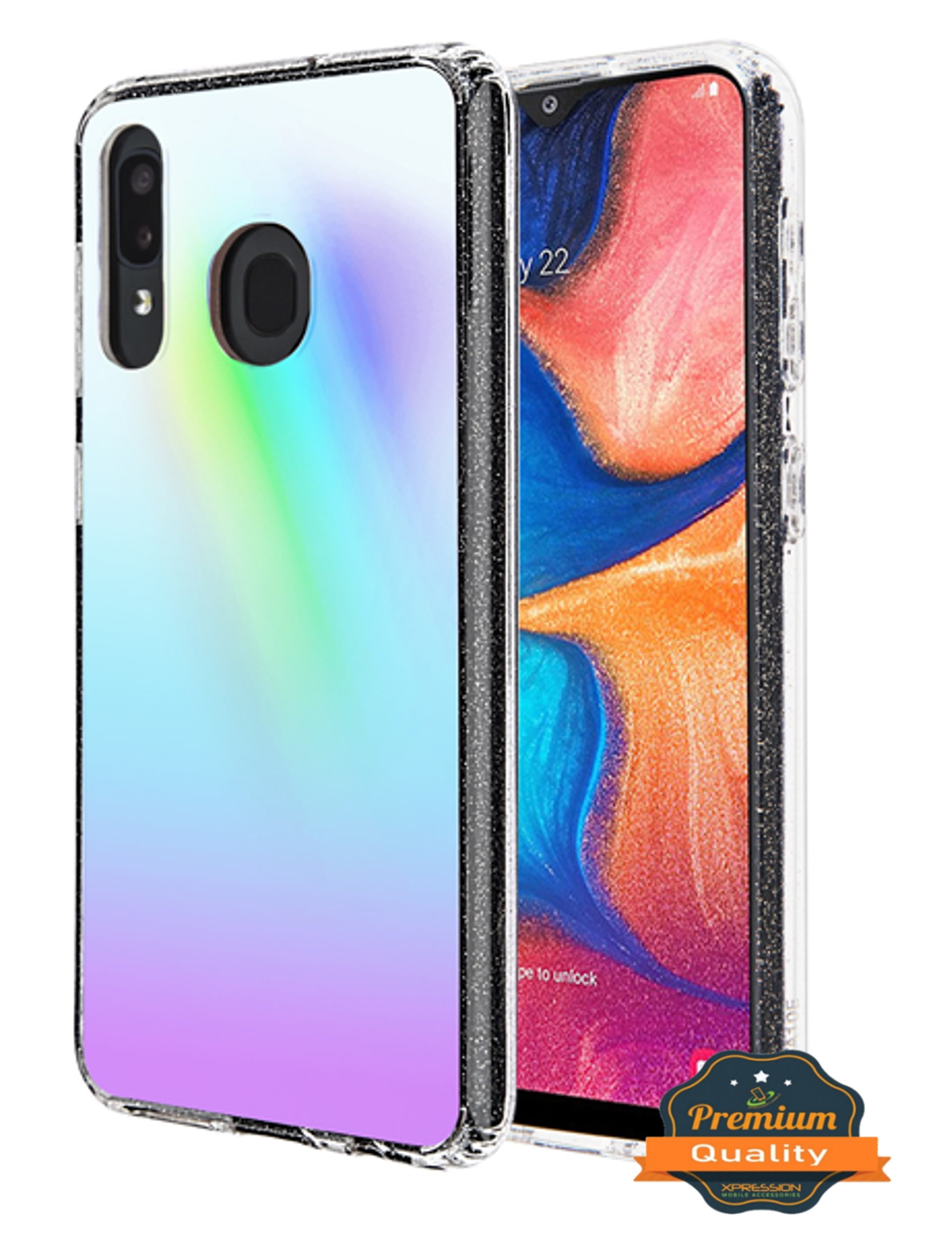 Samsung Galaxy A20 Phone Case Holographic Laser Beam Sparkle Reflective ...