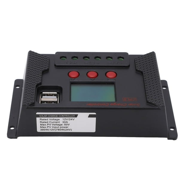 Solar Charge Controller LCD Display Screen 12V 24V Automatic ...