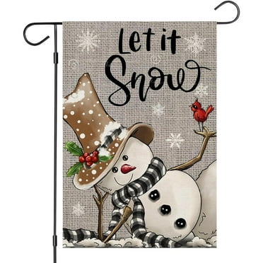 America Forever Winter Hello House Flag Double Sided Vertical ...