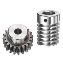 #45 Steel Worm Gear Set 20T 1.5 Module 20:1 Reduction Rate, Right ...