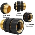 3/4 Inch Garden Hose Quick Connector Fittings, Easy Connector Fitting ...