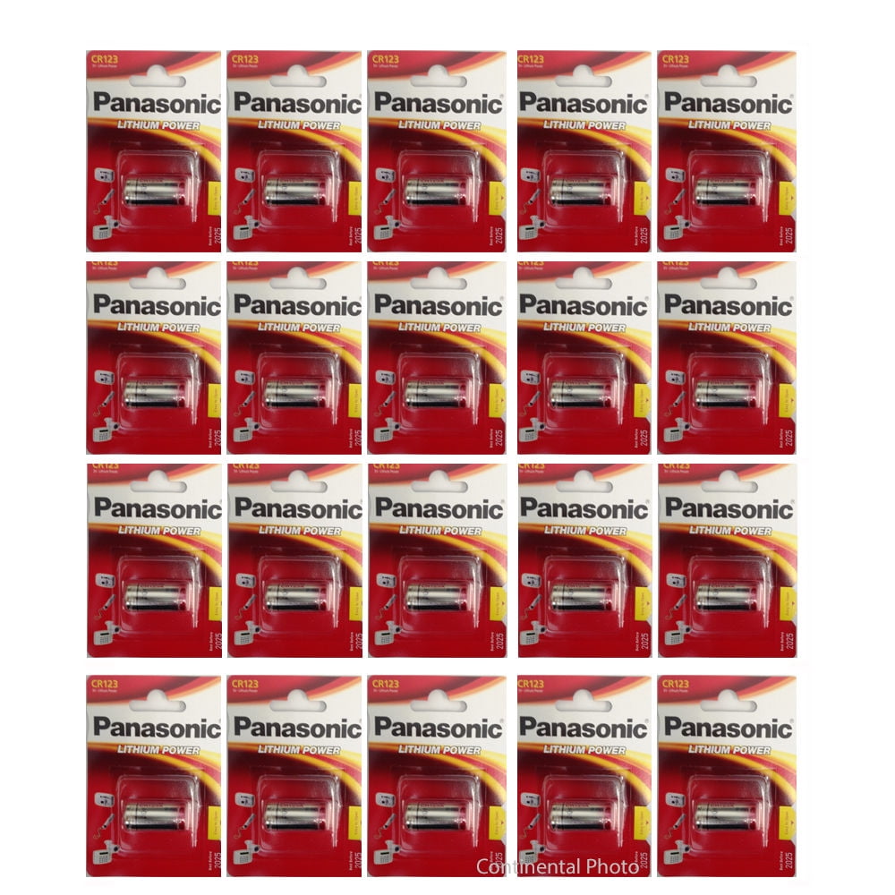 20 Pcs Panasonic CR-123AL/1BP CR123 123A 3V Lithium Photo Batteries ...
