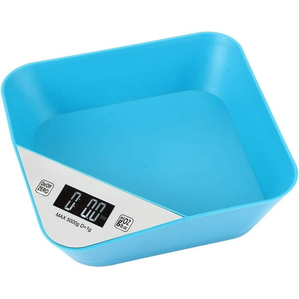 Flour Scale Digital Balance Scale 5000g Bowl LED Kitchen Scale - (Blue ...