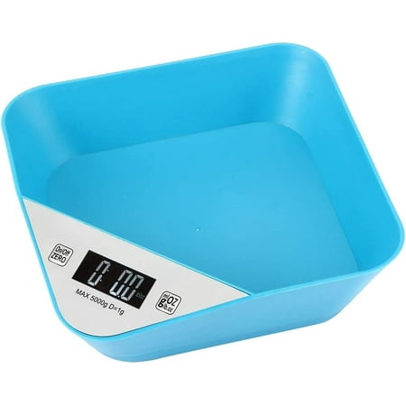 Flour Scale Digital Balance Scale 5000g Bowl LED Kitchen Scale - (Blue ...