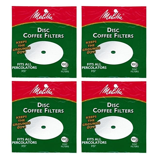 Melitta 3.5 Inch White Disc Coffee Filters (Pack of 4) - Walmart.com