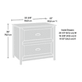 Sauder County Line 2-Drawer Lateral File Cabinet, Soft White Finish ...