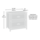 Sauder County Line 2-Drawer Lateral File Cabinet, Soft White Finish ...
