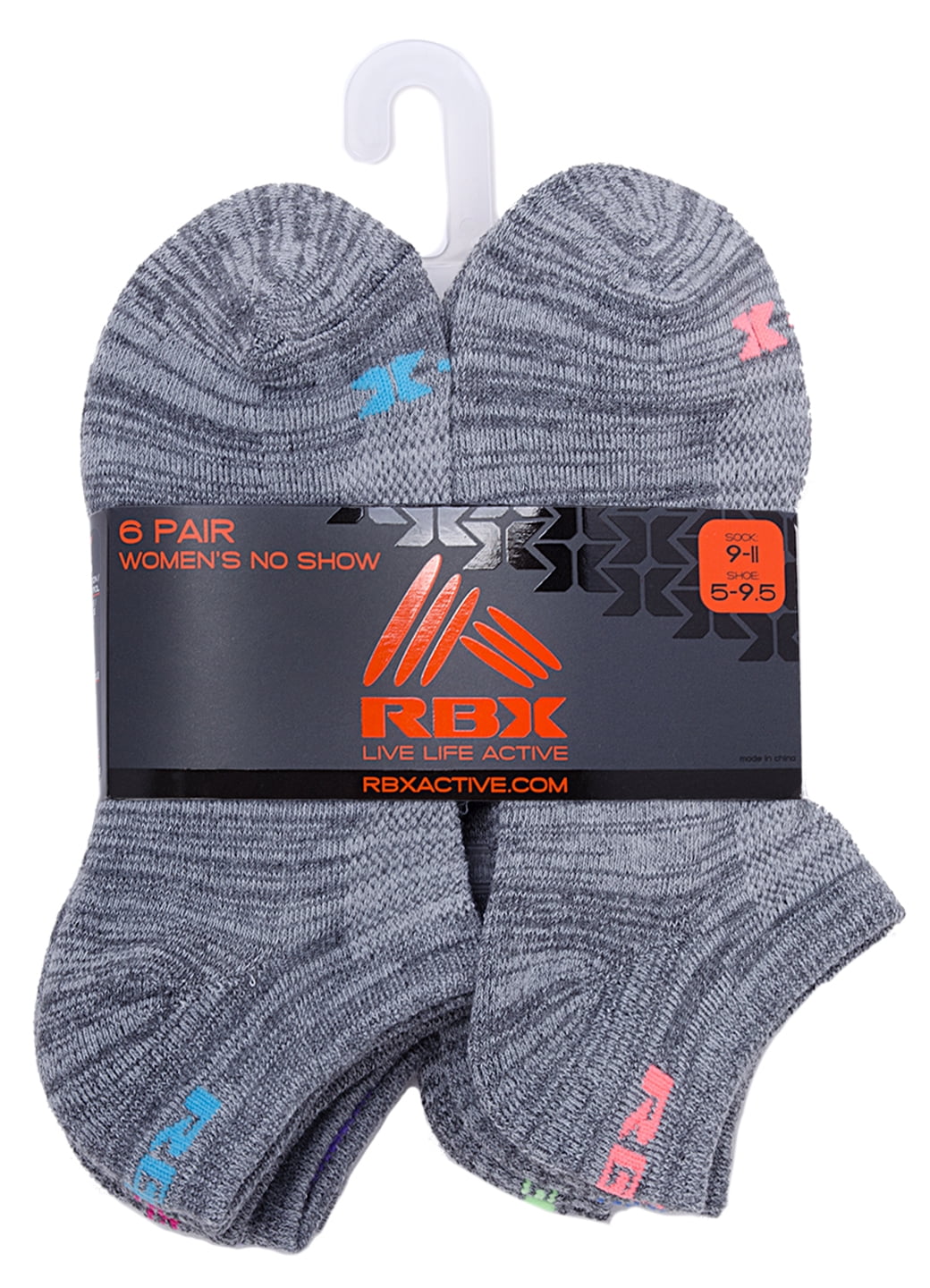 RBX Active 6 Pack Women's Heel Tab Low Cut Socks - Walmart.com