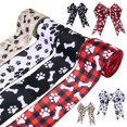 6cm*5yards Pet Dog Paw pattern Webbing Ribbon Bow Decoration Present ...
