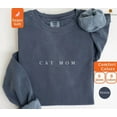 Comfort Colors Cat Mom Sweatshirt, Gift for Cat Lover, Fur Mama ...