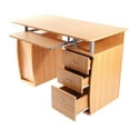 Ktaxon Work Bedroom PC Laptop Desk, Adult Dorm Desktop with 3 Drawers ...