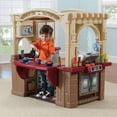 Step2 Grand Walk-in Kitchen Plastic Play Kitchen and Kid Grill, Brown ...