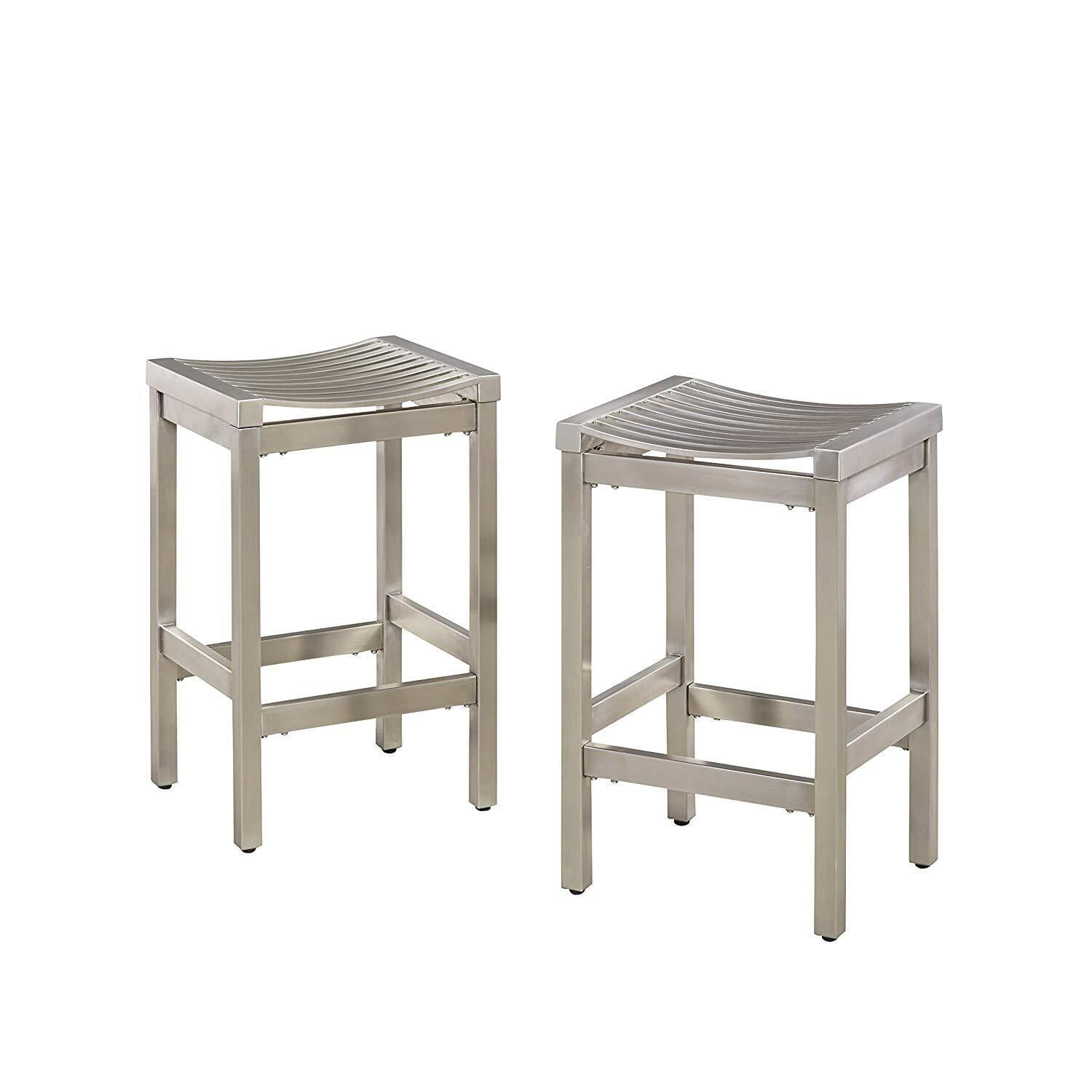 Pair of Stainless Steel Stools - Walmart.com