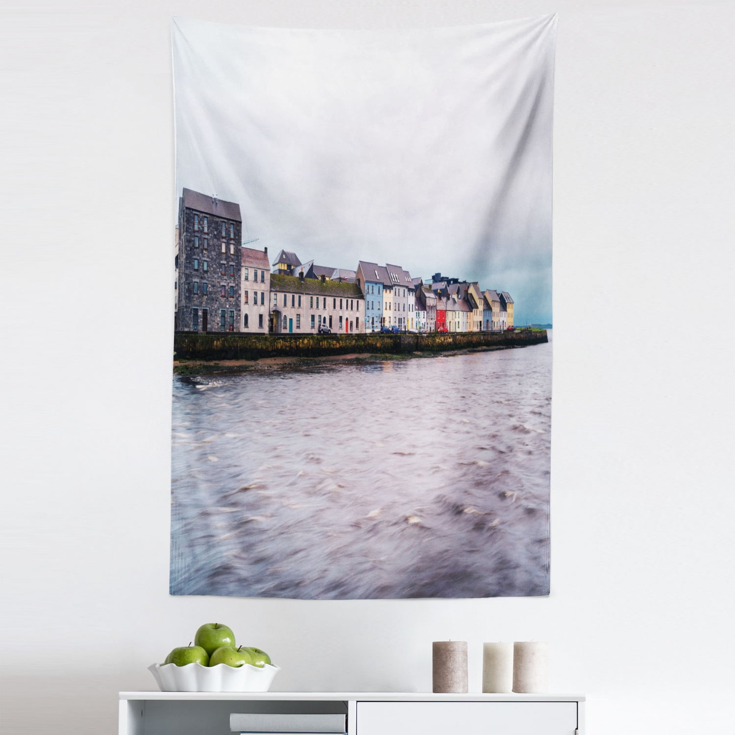 Ireland Tapestry, Buildings Neighborhood Architecture Country Riverside ...