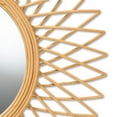 Free Shipping! bali & pari Vera Handcrafted Geometric Accent Mirror, Natural Brown Rattan ...