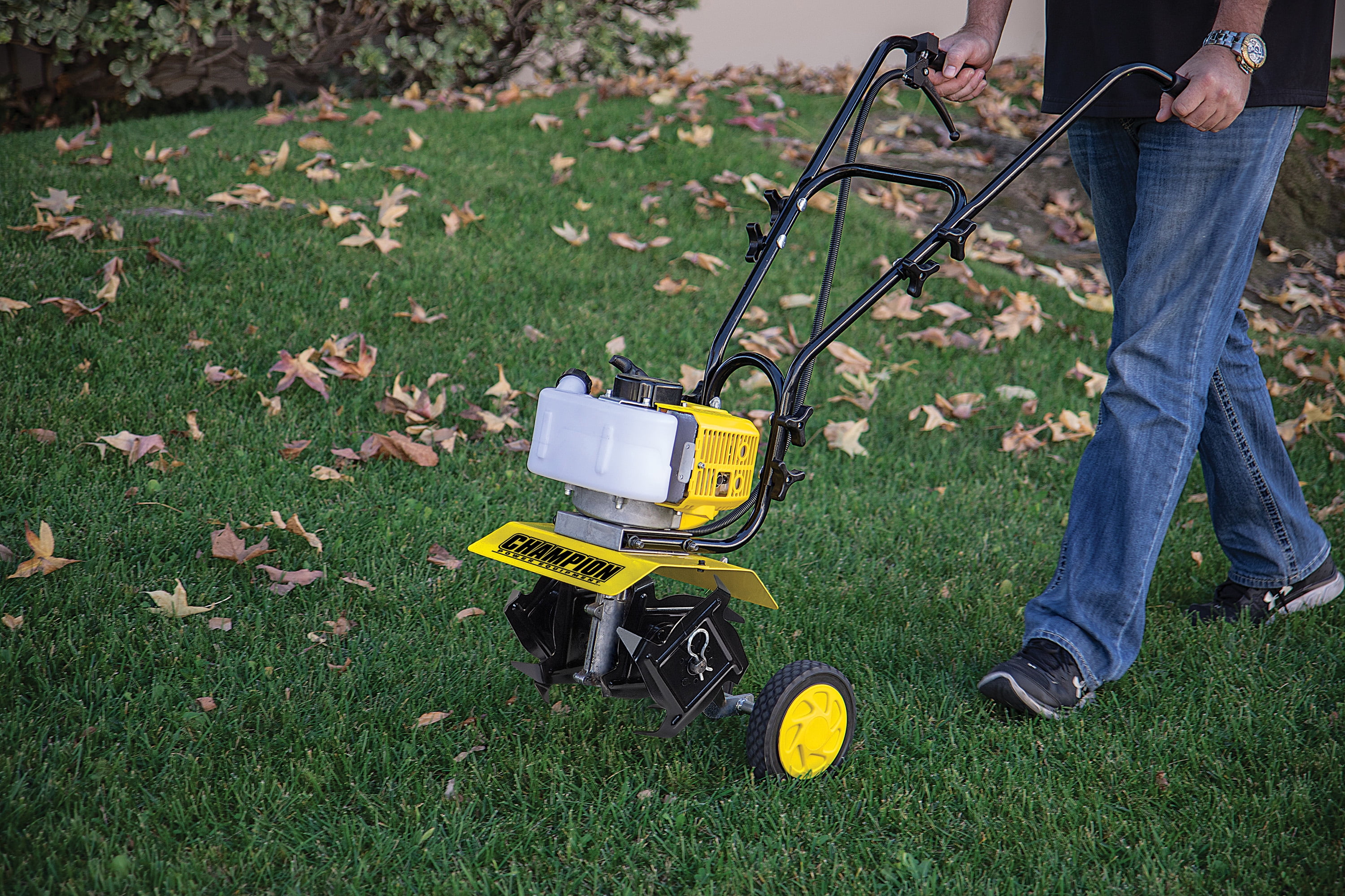 Buy Champion Power Equipment 43cc 2-Stroke Portable Gas Garden Tiller ...