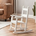 BplusZ Outdoor Wooden Children's Easy Assemble Rocking Chair, White ...